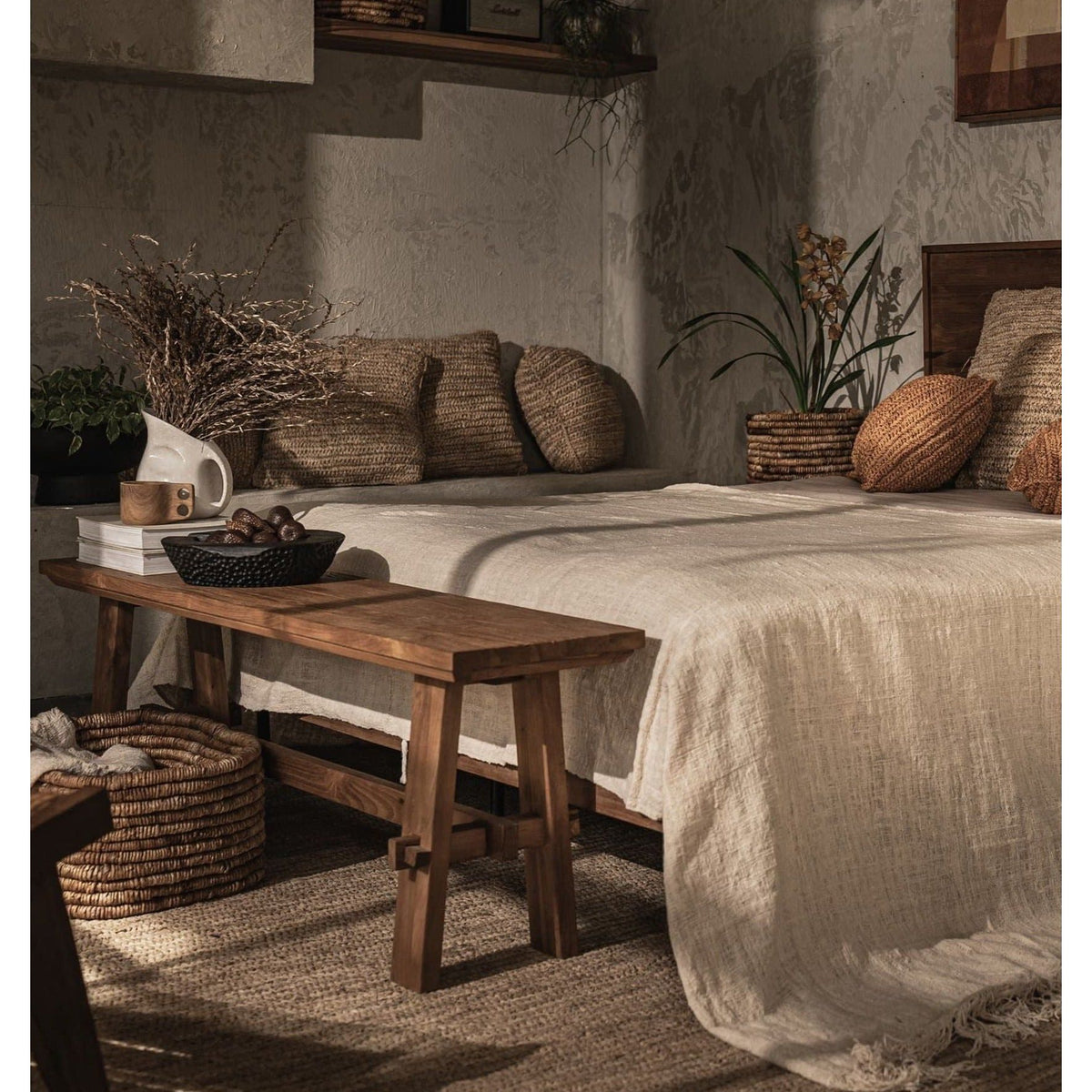 Artisan Rustic Bench – Malibu Market Design